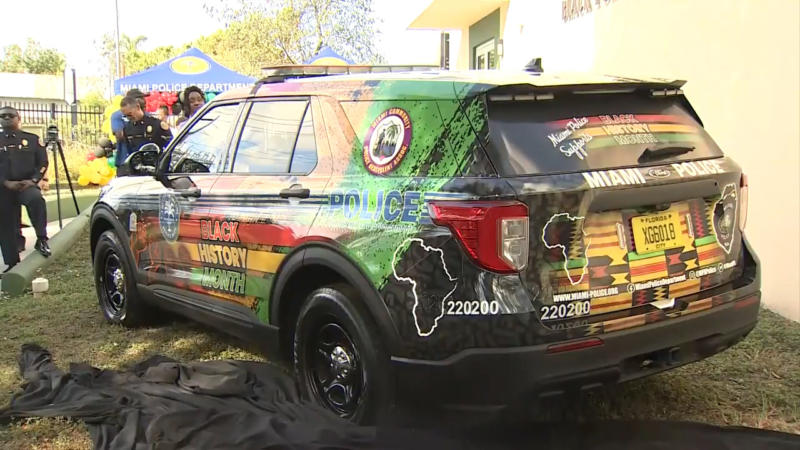 The City Of Miami Decorated A Police Cruiser For Black History Month ...