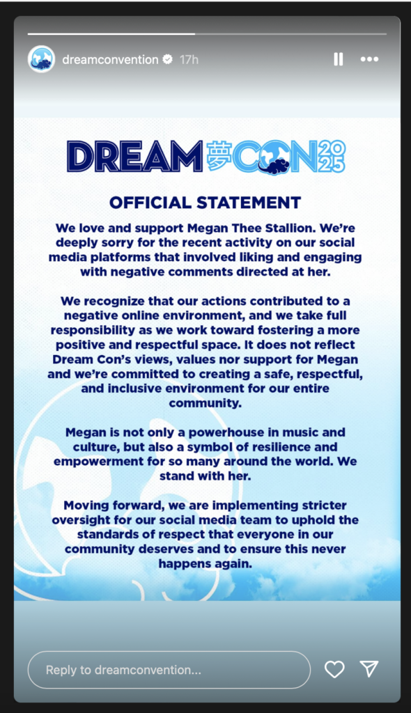 Dream Con Under Fire After Engaging With Negative Posts About Megan ...